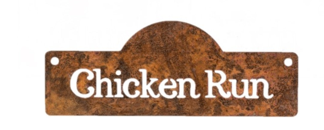 Sign - Rust Chicken Run SCR . – Prop That Hunter Valley
